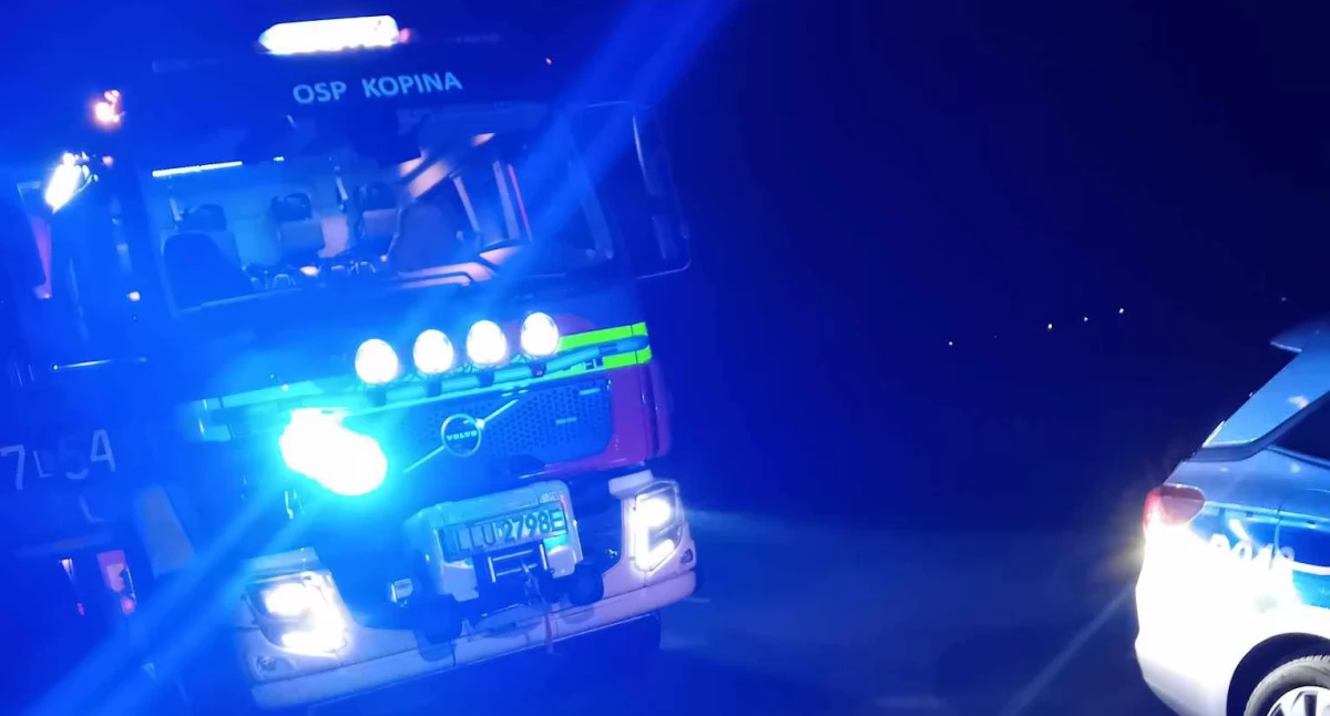 Pożar instalacji elektrycznej w oborze w miejscowości Kopina ...