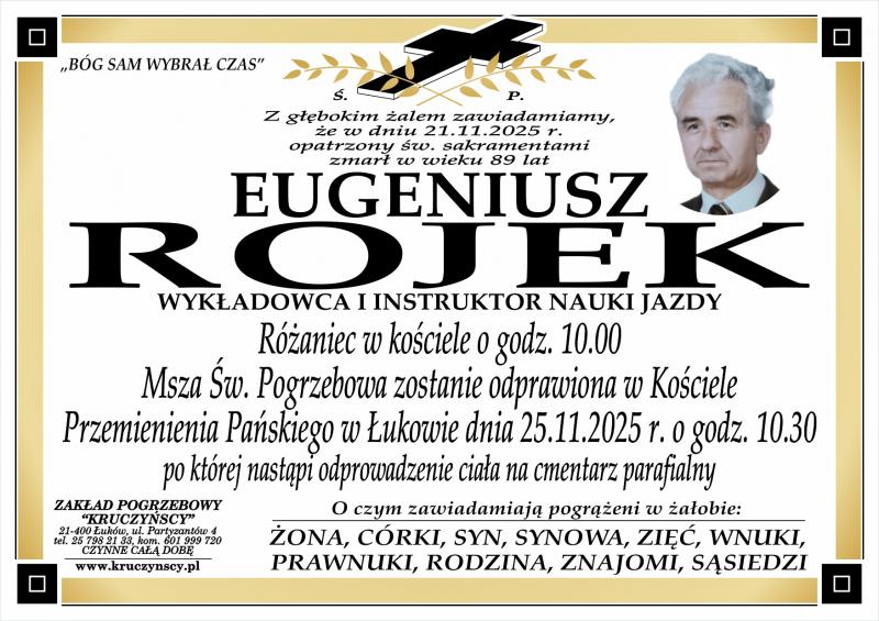 ŚP Eugeniusz Rojek - nekrolog